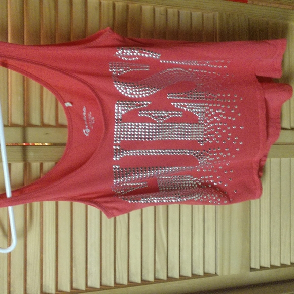 Guess | Tops | Guess Brand Pink Tank With Silver Metal Stud Detaillike ...